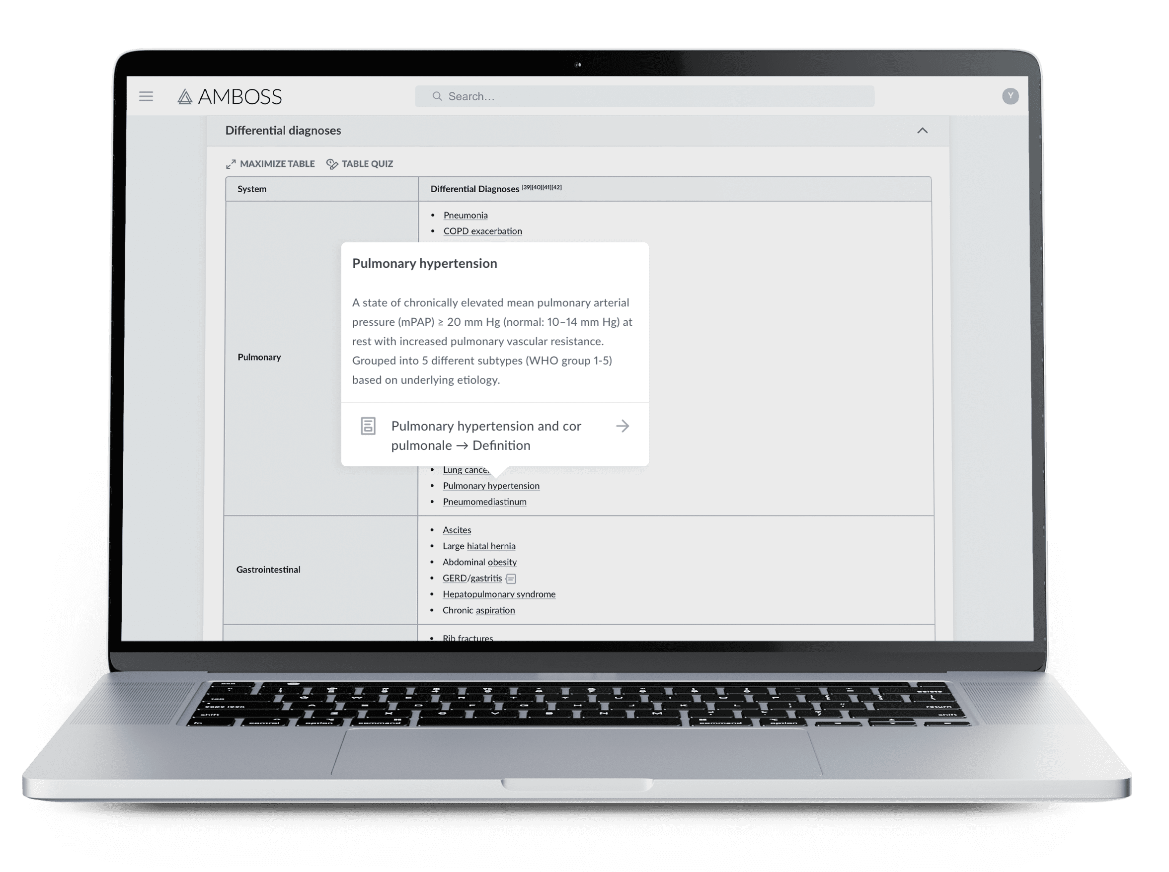 AMBOSS differential diagnosis
